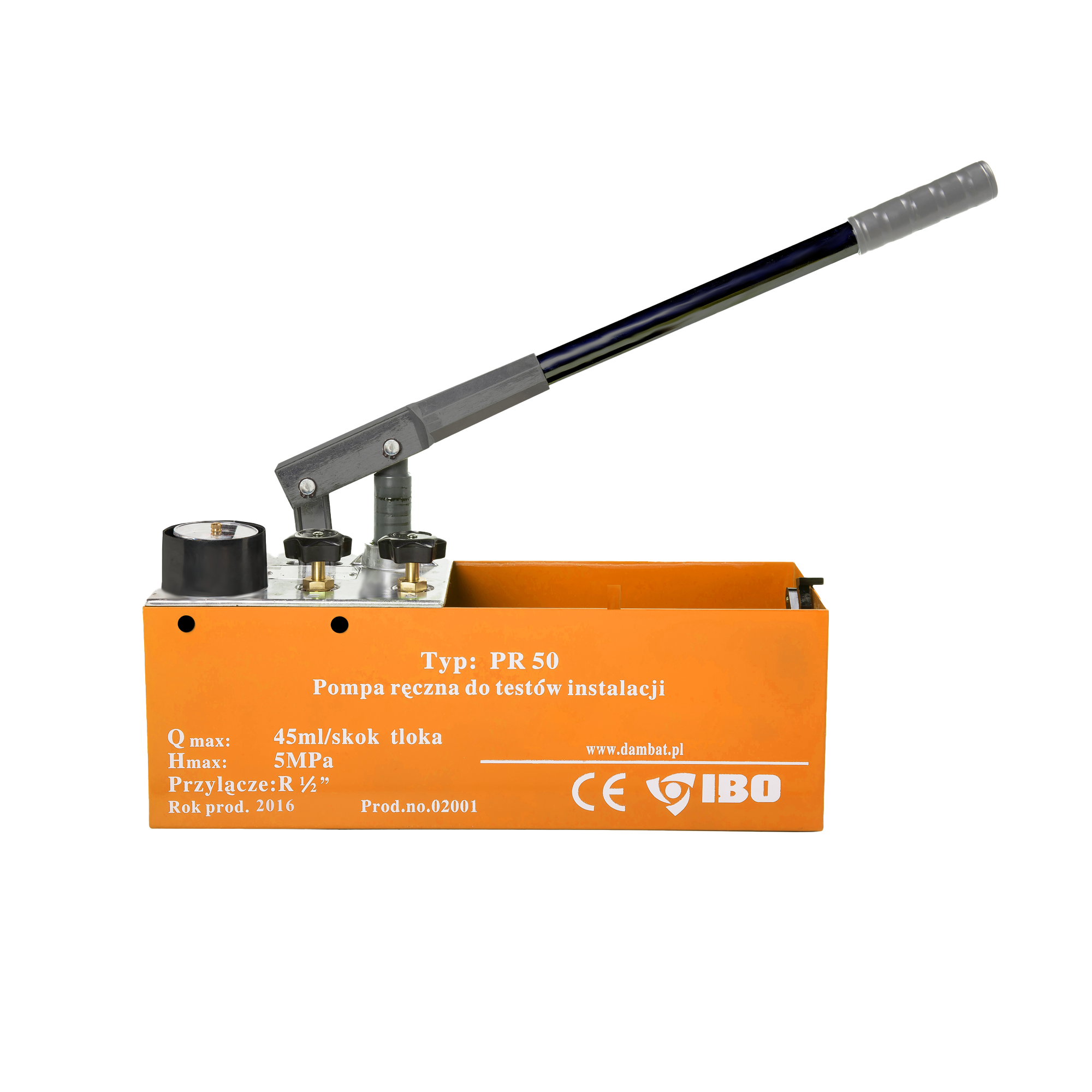 PR 50 hand pump for pressure tests