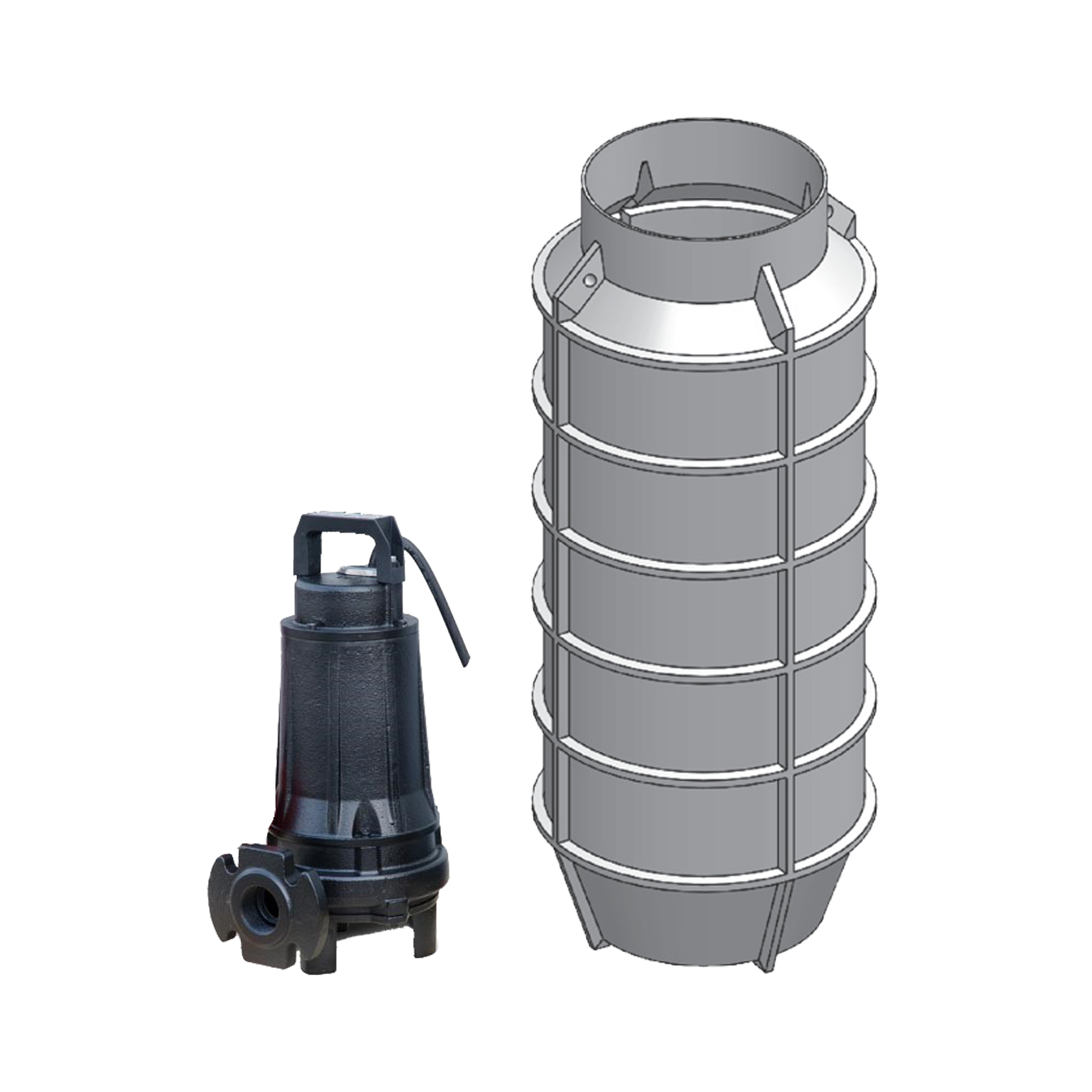 PSI/GR3-09-A household pumping station with grix pump 0.9 kW 3-phase w